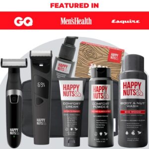 Happy Nuts Bundle - The Ballber Electric Groin Trimmer and Comfort Cream Ball Deodorant for Men