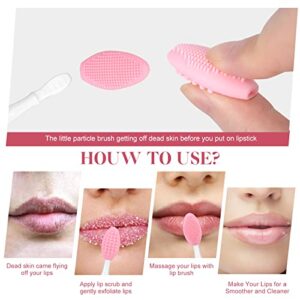 5 Pcs Lip Brush Tool Lip Scrub Brush Double-Sided Silicone Exfoliating Lip Brush