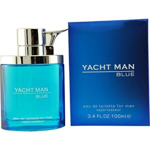 yacht man blue eau-de-toilette spray, 3.4 ounce