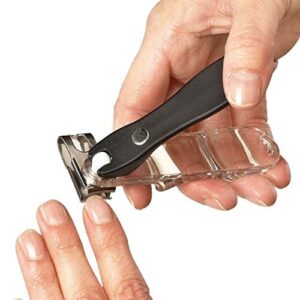 ez grip 360 degree rotary stainless steel sharp blade fingernail toenail clipper, trimmer and cutter