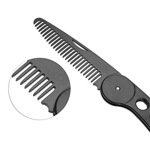 JinZeFa Stainless Steel Folding Beard Comb, Portable Multifunction Anti Static Comb for Men Mustache Styling