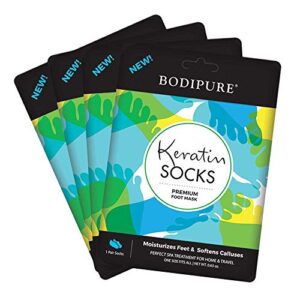 bodipure 4 pack keratin socks premium foot mask