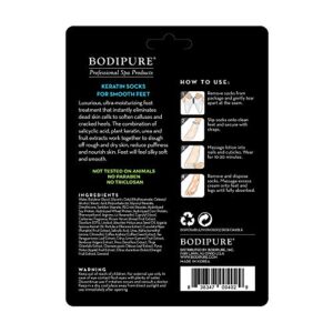 Bodipure 4 Pack Keratin Socks Premium Foot Mask