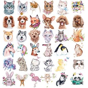 36 sheets animals theme temporary tattoos for kids, animal tattoos featured zoo patterned body art waterproof temporary tattoos toddler tattoos, fake waterproof tattoos for boys girls