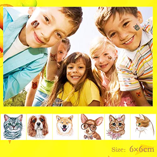 36 Sheets Animals Theme Temporary Tattoos for Kids, Animal Tattoos Featured Zoo Patterned Body Art Waterproof Temporary Tattoos Toddler Tattoos, Fake Waterproof Tattoos for Boys Girls