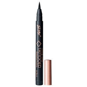 skone cosmetics insanely intense tattooed eyeliner – smudge proof & sweat proof liquid eyeliner felt tip applicator – pigmented liquid eye liner makeup – waterproof tattoo eyeliner -jet black (0.07oz)