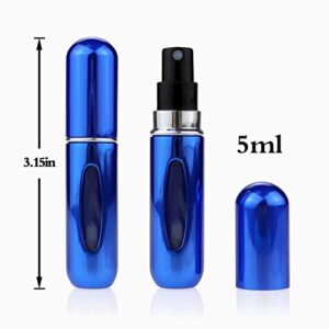 Portable Mini Refillable Perfume Atomizer Bottle，Atomizer Perfume Bottle,Refillable Perfume Spray, Scent Pump Case, Perfume Atomizer Refillable Travel 4 Pcs Pack of 5ml