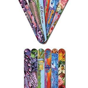 Spanish Christian Emery Board - Faith Hope Love (24-Pack) - 150/150 Grit Colorful Nail File - Nail Spa Party Favors Supplies - Stocking Stuffers Gift for Girls Women Kids Mom Girlfriend Christmas