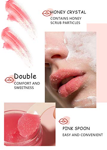 Lip Scrub, (Peach) Lip Scrubs Exfoliator & Moisturizer, Vegan Cruelty-Free Lip Sugar Scrub, Natural Gentle Lip Treatment, Dry Lip Treatment Polish & Lip Exfoliator by Samnyte