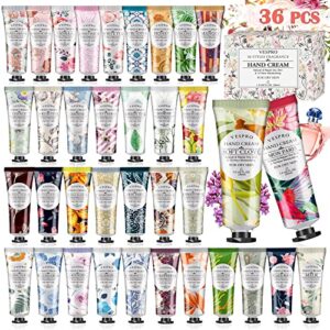 vespro 36 pack plant fragrance hand cream, moisturizing hand care cream gift set,mini hand lotion travel size in bulk,gifts for women,mom,sister,yourself-36 different scented/30ml