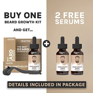 Beard Growth Kit - Hair Growth & Hair Serum - Beard Growth Oil and Beard Roller - Hair Growth for men - Stimulate Beard Growth with our Beard Serum and Growth Roller