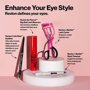 Revlon x Barbie Manicure Essentials Kit, 4 Piece Stainless Steel Beauty Set Includes Nail Buffer, Emeryl File, Cuticle Pusher, Nail Clipper & Travel Case ( color may vary)