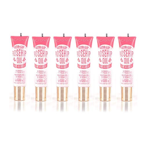 6-PACKS Kiss Broadway Clear Lip Gloss (Rosehip Oil)