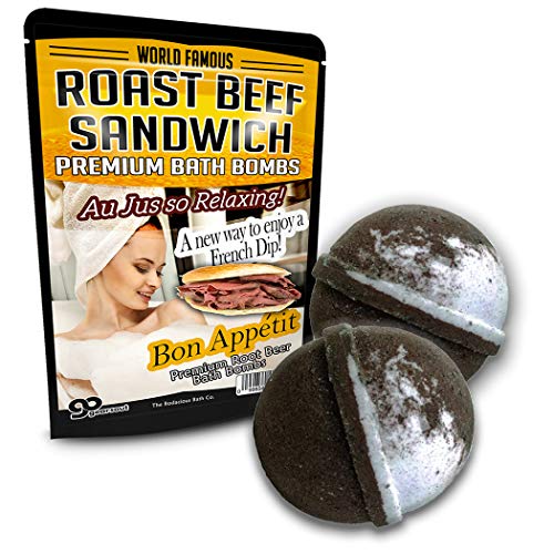 Roast Beef Sandwich Bath Bombs XL Root Beer Bath Bombs Luxury Bath Balls Funny Girlfriend Gags for Best Friends Bath and Body Gags for Men Funny Spa Gifts for Men Weird Gifts Au Jus French Dip