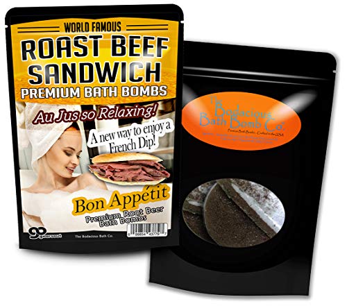 Roast Beef Sandwich Bath Bombs XL Root Beer Bath Bombs Luxury Bath Balls Funny Girlfriend Gags for Best Friends Bath and Body Gags for Men Funny Spa Gifts for Men Weird Gifts Au Jus French Dip