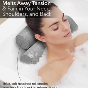 Everlasting Comfort Luxury Bath Pillow - Head, Neck, Back Support Cushion for Bathtub, Spa, Soaking