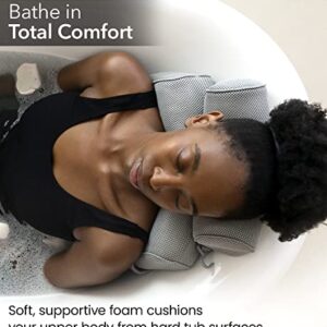 Everlasting Comfort Luxury Bath Pillow - Head, Neck, Back Support Cushion for Bathtub, Spa, Soaking