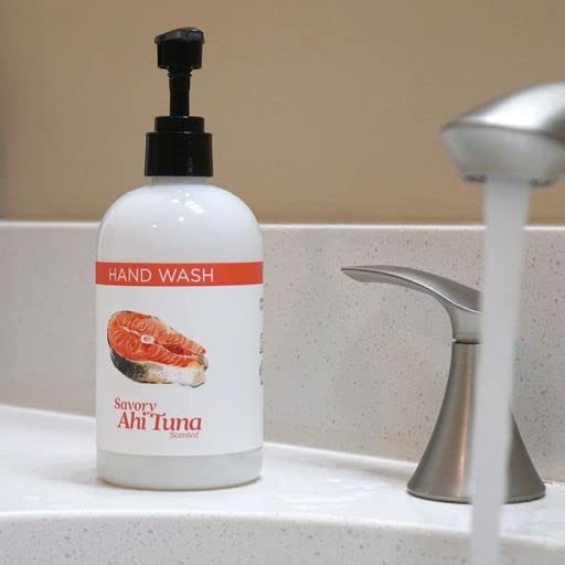 Prank Gift: Soap Dispenser - Savory Ahi Tuna by Prank-O, Funny Gift for Christmas or Birthday, Unique Bathroom Decor, Hilarious Housewarming Gift for Friends & Family, Novelty Gift