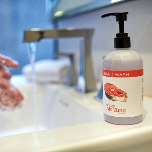 Prank Gift: Soap Dispenser - Savory Ahi Tuna by Prank-O, Funny Gift for Christmas or Birthday, Unique Bathroom Decor, Hilarious Housewarming Gift for Friends & Family, Novelty Gift