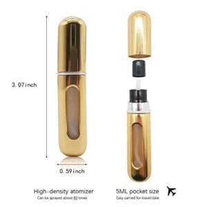 GOLF Perfume Atomizer, 6Pcs 5ML Mini Refillable Empty Perfume Atomizer Bottle, Refillable Perfume Spray, Scent Pump Case, Perfume Atomizer for Travel Outgoing