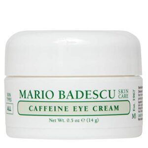 mario badescu caffeine eye cream for all skin types | visibly decreases dark circles and under eye bags, formulated with caffeine & squalane, 0.5 oz (pack of 1)