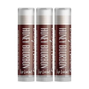 delight naturals honey bourbon lip balm – three pack