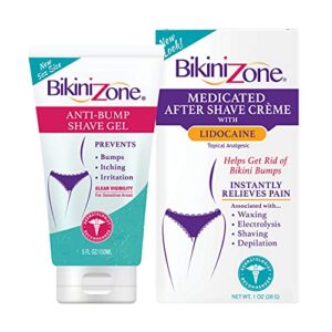 bikini zone anti-bump shave gel (5 oz) & medicated after shave creme (1 oz)