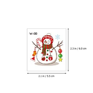 Santa Stickers Christmas Temporary Tattoos: 20pcs Santa Claus Snowman Reindeer Gingerbread Man Fake Tattoo Decals Winter Holiday Party Favors Stocking Stuffers