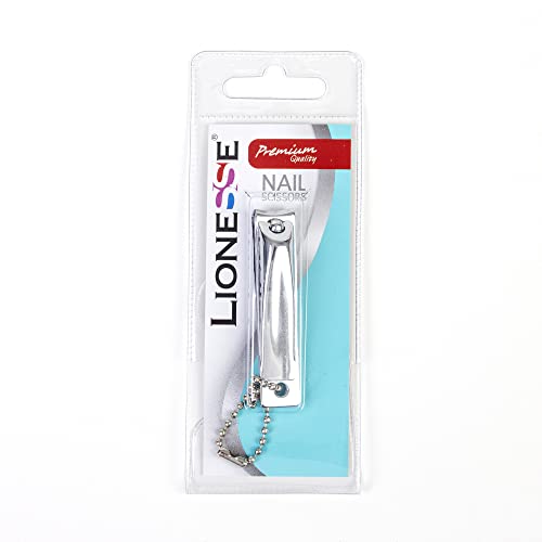 Nail Clipper by Lionesse - Fingernail Cutter Nail Tool for Men, Women, Seniors - Stainless Steel Curved Blade - Easy to Use