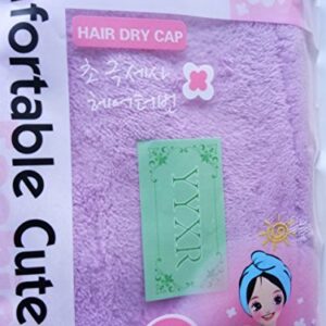 YYXR Microfiber Hair Drying Towel Ultra Absorbent Twist Hair Turban Drying Cap Hair Wrap