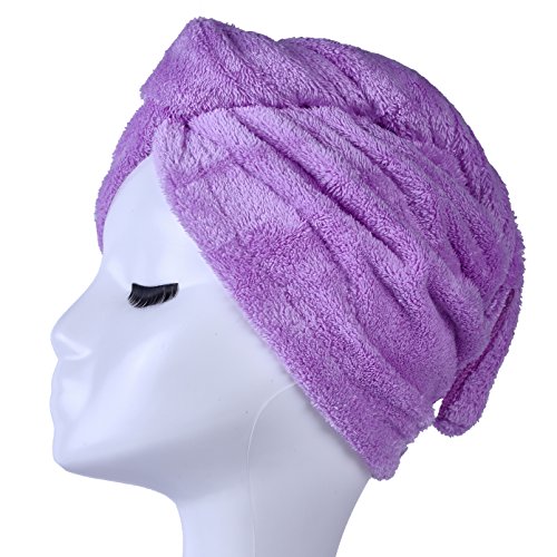 YYXR Microfiber Hair Drying Towel Ultra Absorbent Twist Hair Turban Drying Cap Hair Wrap