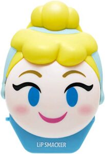 lip smacker disney cinderella emoji lip balm flavored, bibbity bobbity berry, clear, for kids