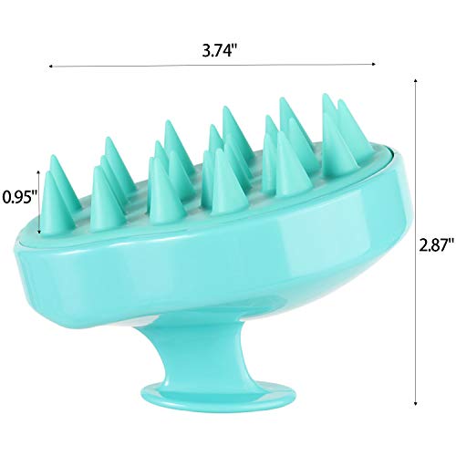 4 Pieces Silicone Hair Scalp Massager Shampoo Brush Scalp Scrubber Cleansing Brush Head Scrubber Dandruff Brush Hair Washing Tool for Women Men or Pets