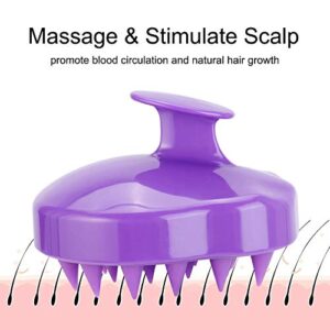 4 Pieces Silicone Hair Scalp Massager Shampoo Brush Scalp Scrubber Cleansing Brush Head Scrubber Dandruff Brush Hair Washing Tool for Women Men or Pets