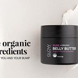 Glow Organics 100% Organic Belly Butter, Prevents Stretch Marks and Firms Skin