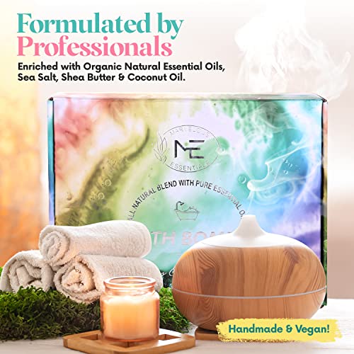 Marvelous Essentials Bath Bomb Gift Set for Women | 12 Aromatherapy BathBombs Crafted from Pure Essential Oils | Fizzy Spa Relaxing Bubble Bath Bombs Make a Great Gift Idea for Women & Kids