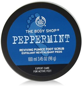 the body shop peppermint reviving pumice exfoliating foot scrub, 100ml