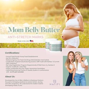 Natifi by Fertifi Mom Belly Butter Maternity Stretch Marks Prevention Pregnancy Skin Care Intensive Treatment 5.5 Oz. Collagen, Coconut Oil, Shea Butter, Almond Oil, Vitamin E & Cucumber. Natif-But-1