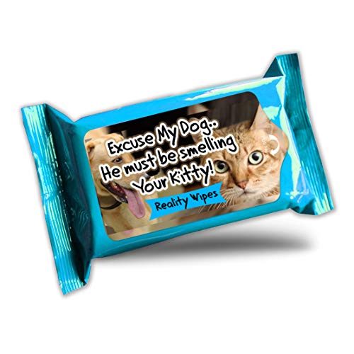 Excuse My Dog Wipes - Funny Dog and Cat Lovers Gag Gift for Adults - Adult Stocking Stuffers Made in America - Travel Size