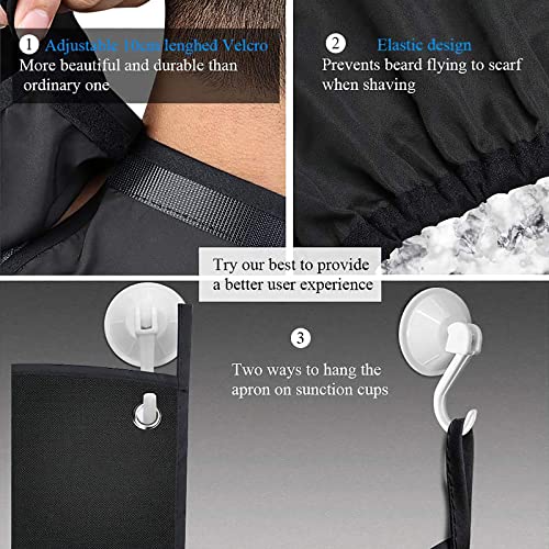 Beard Catcher Apron Shaping Tool Trimmer For Shaving And Trimming Beard Cape For Men With 2 Suction Cups And Hook Accessories - Beard Hair Care Catcher For Shaving Grooming Smock Beard Hair Catcher