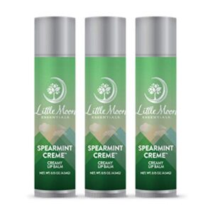 little moon essentials lip balm (spearmint crème, 3 pack)