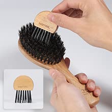 BESTOOL Beard Brush, 100% Boar Bristle Beard Brush and Comb Grooming Set for Men to Add Shine and Smooth Makes a Great Gift for Him