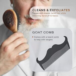 BESTOOL Beard Brush, 100% Boar Bristle Beard Brush and Comb Grooming Set for Men to Add Shine and Smooth Makes a Great Gift for Him