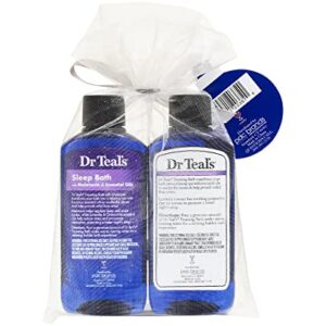 Dr Teal's Foaming Bath Holiday Gift Combo Pack (6 fl oz Total), Soothe & Sleep with Lavender, and Sleep Bath with Melatonin. Treat Your Skin, Your Senses, and Your Stress.