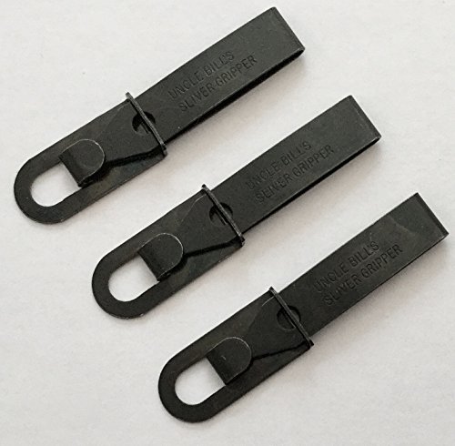 3 Pack Black Oxide Uncle Bill's Sliver Gripper Precision Key Chain Tweezers