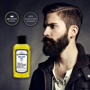 Alonzo's Sensational Shave - Beard Oil for Men (1-Pack, 2 Oz Bottle) All-Natural Beard Conditioner and Softener - Helps Promote Healthy Beard Growth - Lightly Scented