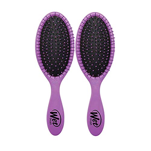 Wet-Brush Detangling Hair Brush - Purple - 2 Pack Detangler - Comb for Women, Men & Kids - Wet or Dry – Removes Knots and Tangles, Best for Natural, Straight, Thick & Curly Hair – Pain Free