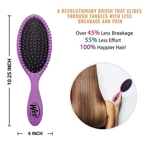 Wet-Brush Detangling Hair Brush - Purple - 2 Pack Detangler - Comb for Women, Men & Kids - Wet or Dry – Removes Knots and Tangles, Best for Natural, Straight, Thick & Curly Hair – Pain Free