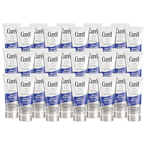 Curél Daily Healing Dry Skin Lotion, Hand and Body Moisturizer, 1 fl Ounce Travel Size, Mini size, 30-pack, with Advanced Ceramide Complex, helps to Repair Moisture Barrier