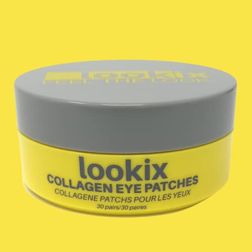 Lookix Collagen Under Eye Patches - Anti-Aging, Dark Circle & Puffy Eye Treatment - Hydrates and Firms Skin - 30 Pairs